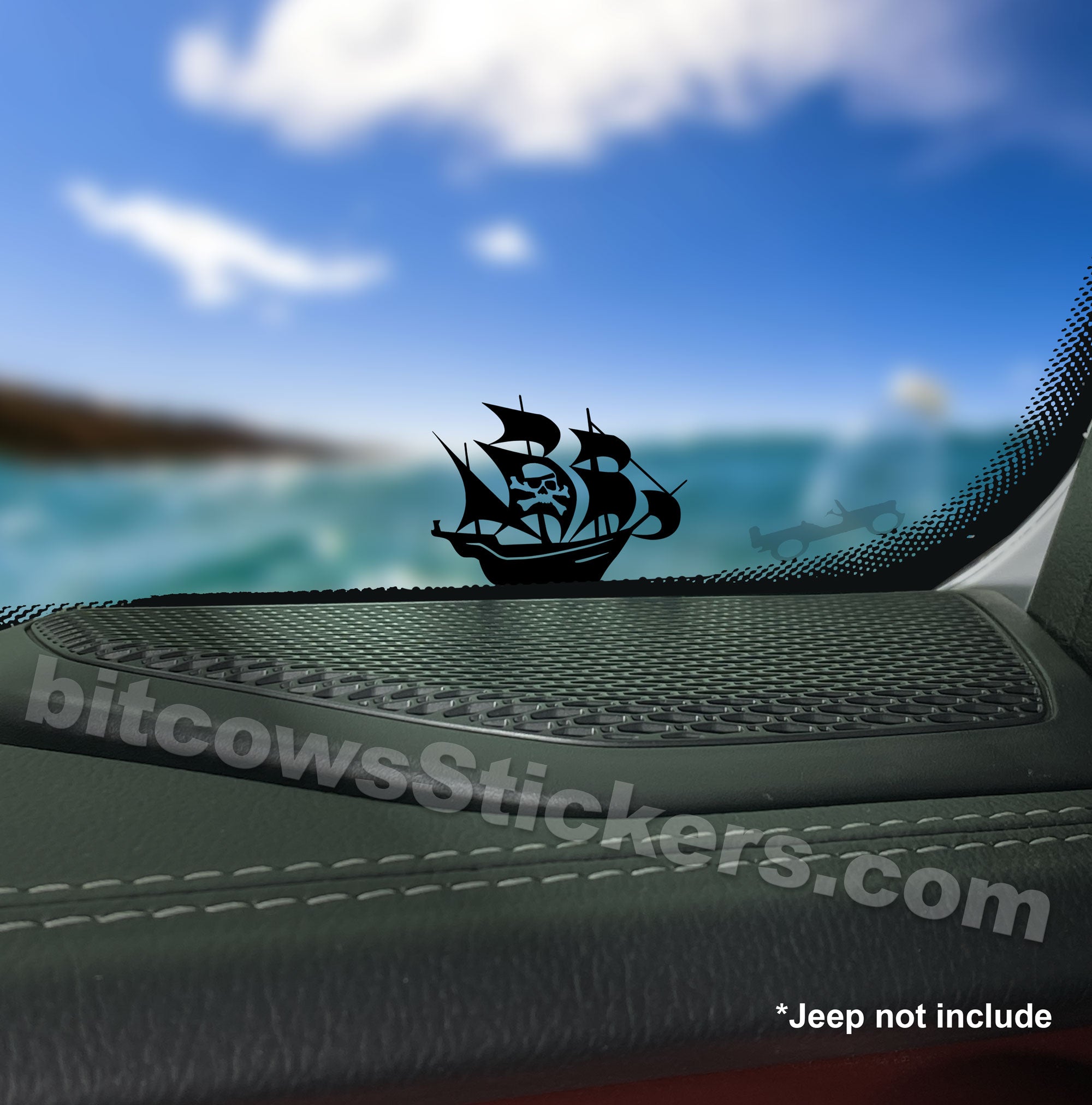Pirate Ship Vinyl Decal, Window Bumper Sticker Easter Egg – bitcowsstickers
