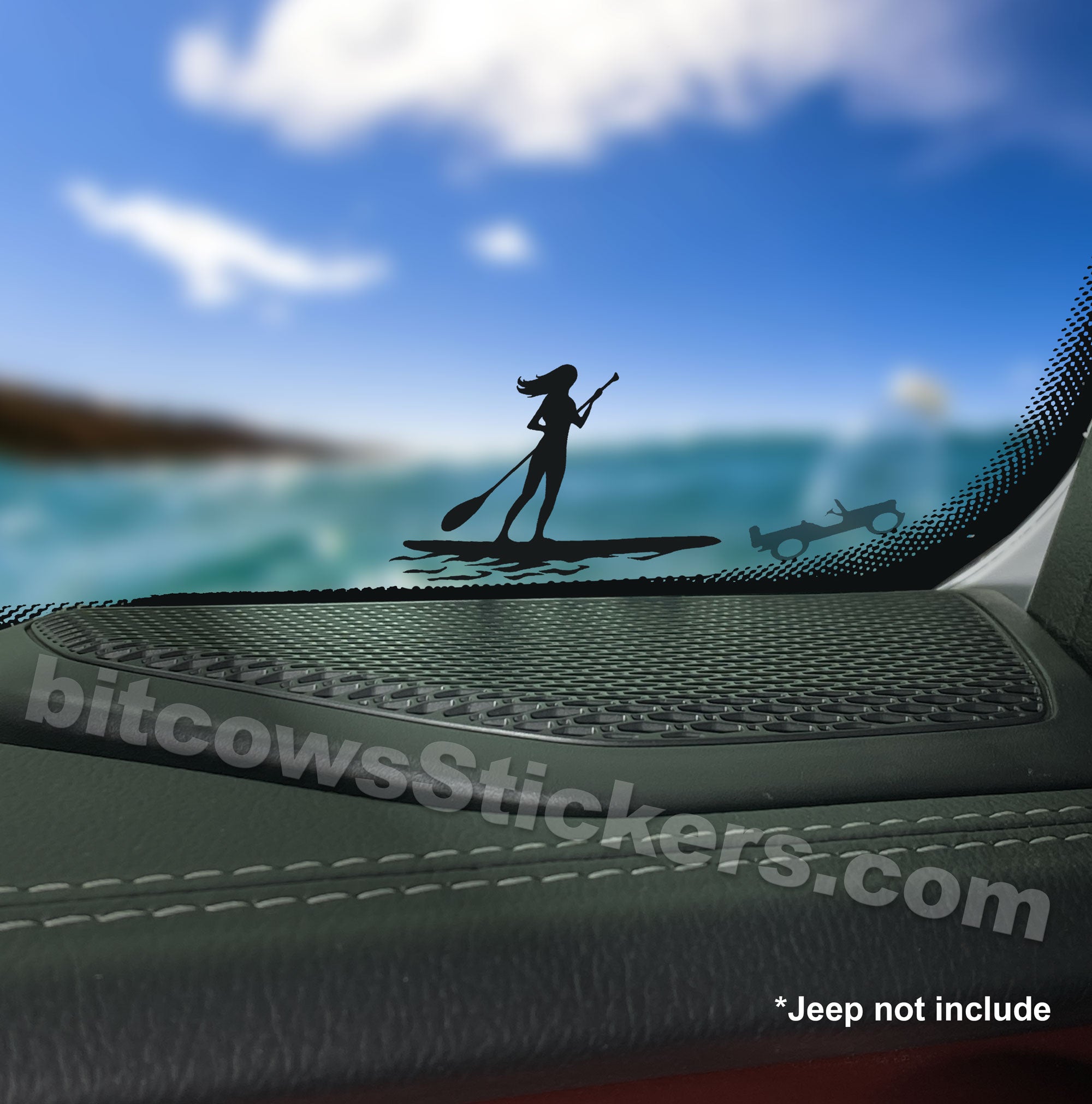 Paddleboard Water Sport Vinyl Decal, Window Bumper Sticker ...